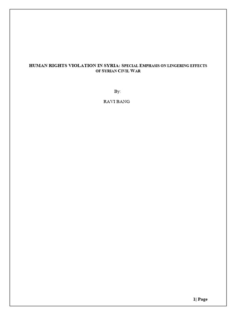 Syria's Research Paper | PDF | Bashar Al Assad | Syria Syria's Research Paper | PDF | Bashar Al Assad | Syria