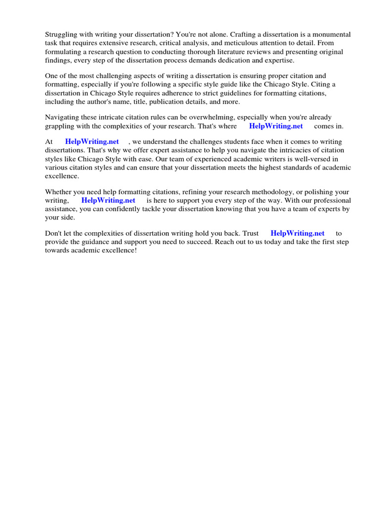 How Do You Cite A Dissertation in Chicago Style | PDF | Citation | Apa ...