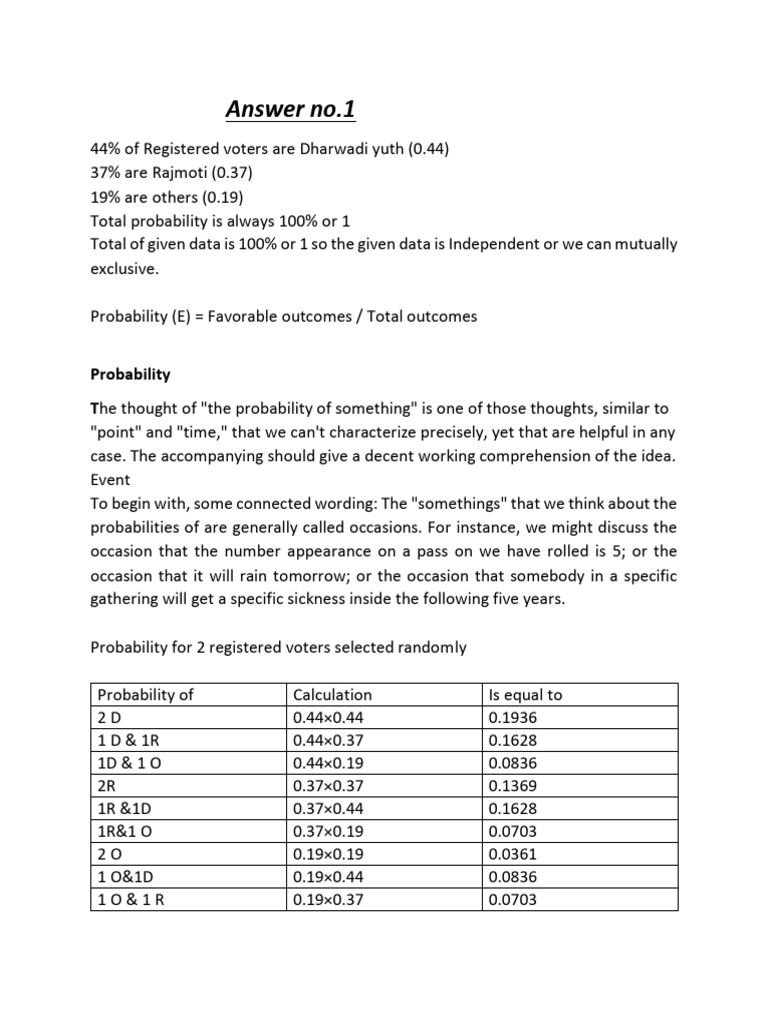 Decision Science Assignment Sem2 | PDF | Histogram | Probability