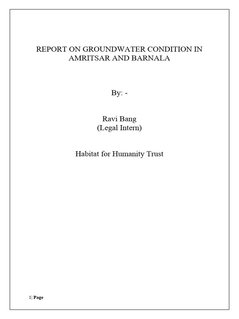 Research Paper | Download Free PDF | Groundwater | Water