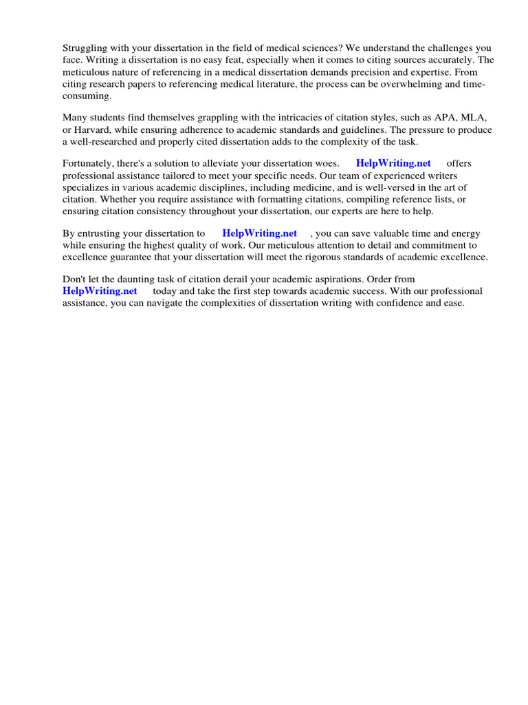 Medical Dissertation Citation Help Pdf Citation Thesis 4034