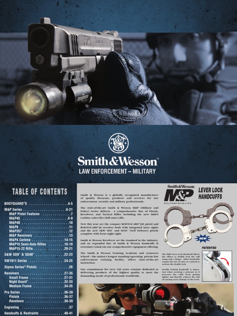 2010 S&W LawEnforcement Catalog | PDF | Revolver | Projectile Weapons