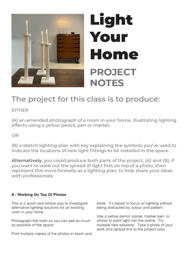 Light Your Home Project Notes PDF | PDF