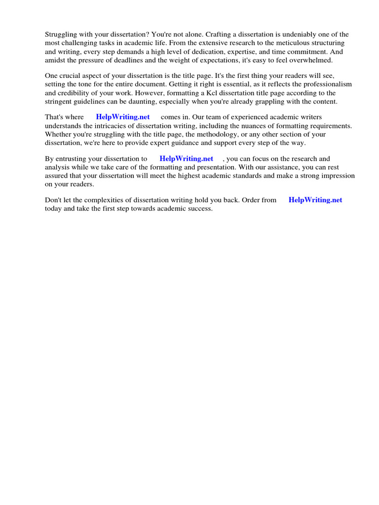 KCL Dissertation Title Page | PDF | Thesis | Social Media Marketing