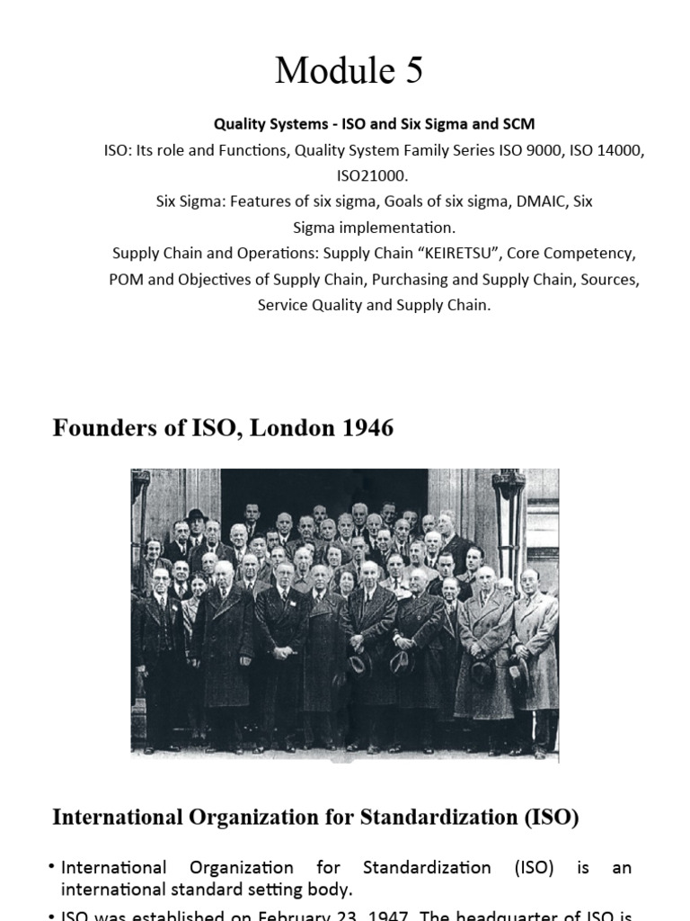 Module 5 TOS Quality Management System | PDF | Six Sigma | Supply Chain