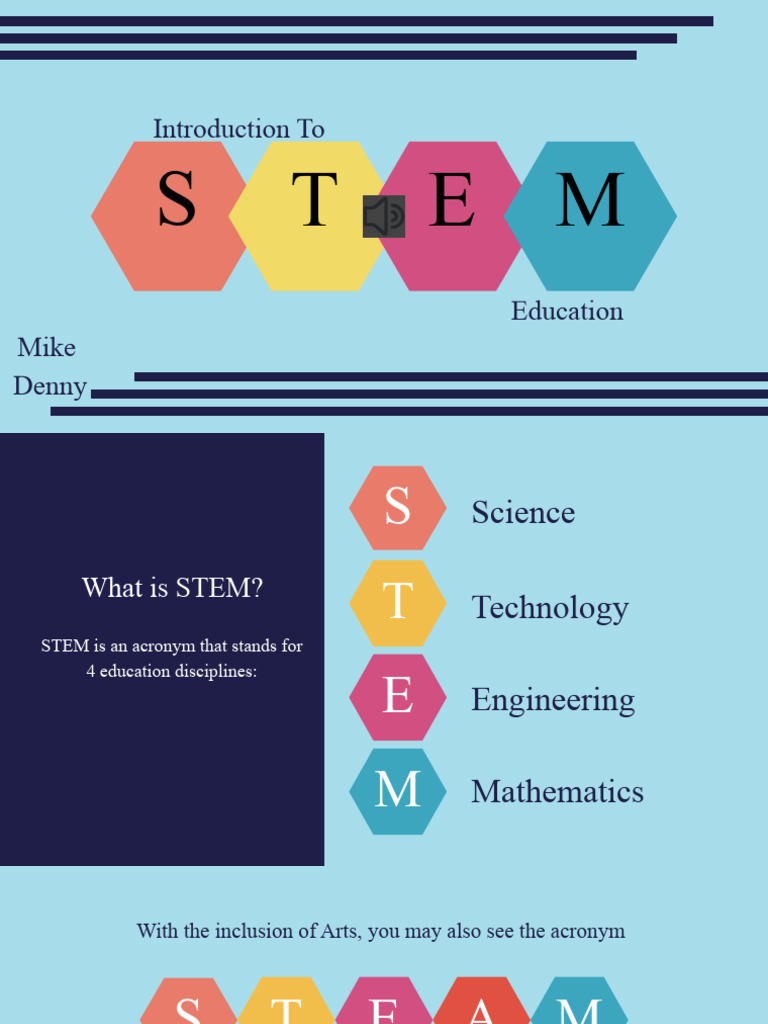 Introduction To STEM Education Presentation in Colorful Graphic ST ...