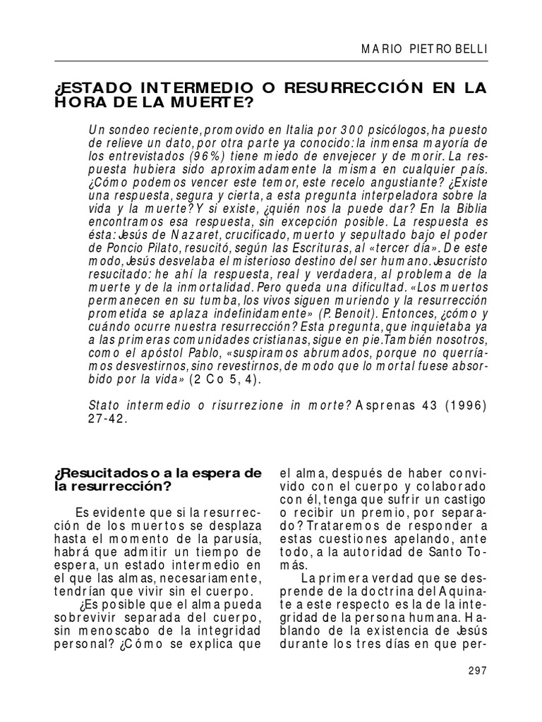 Pietrobelli-Estado Intermedio | PDF | La resurrección de Jesús | Tomás ...