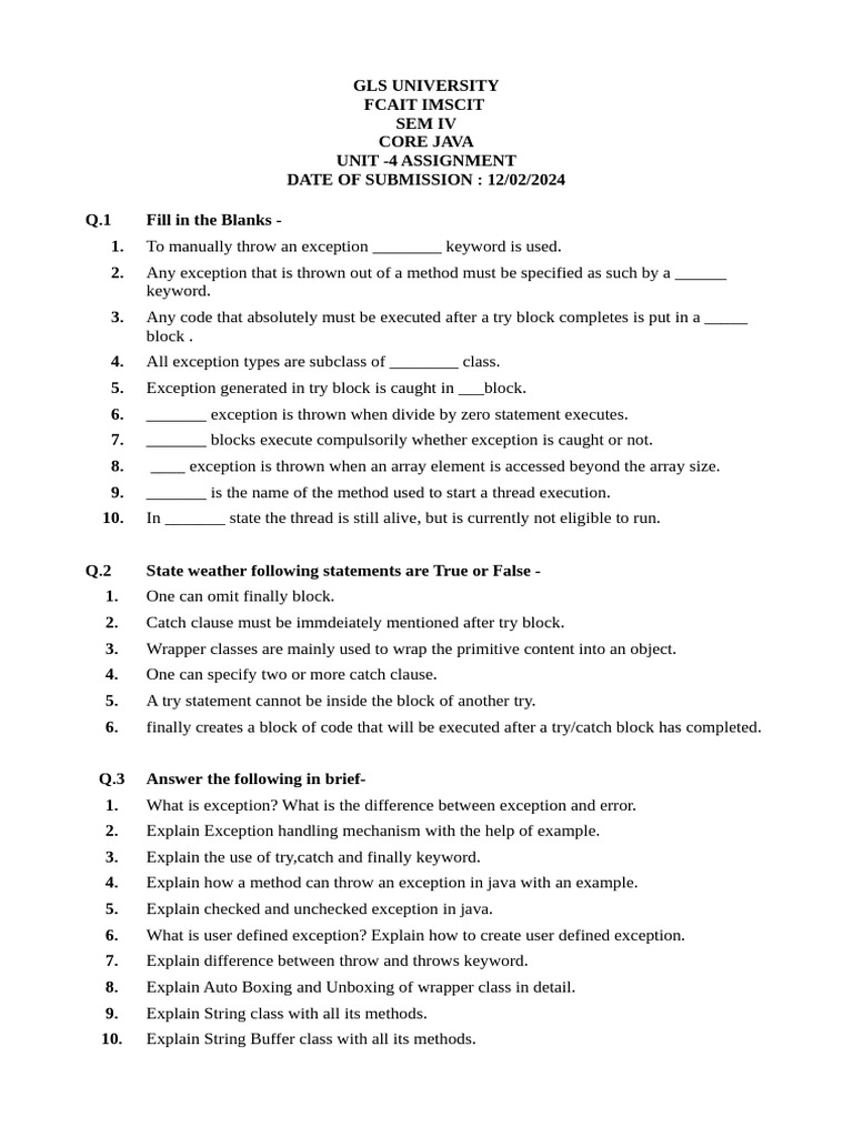 Unit 4 Theory Assignment Pdf Method Computer Programming Software Engineering