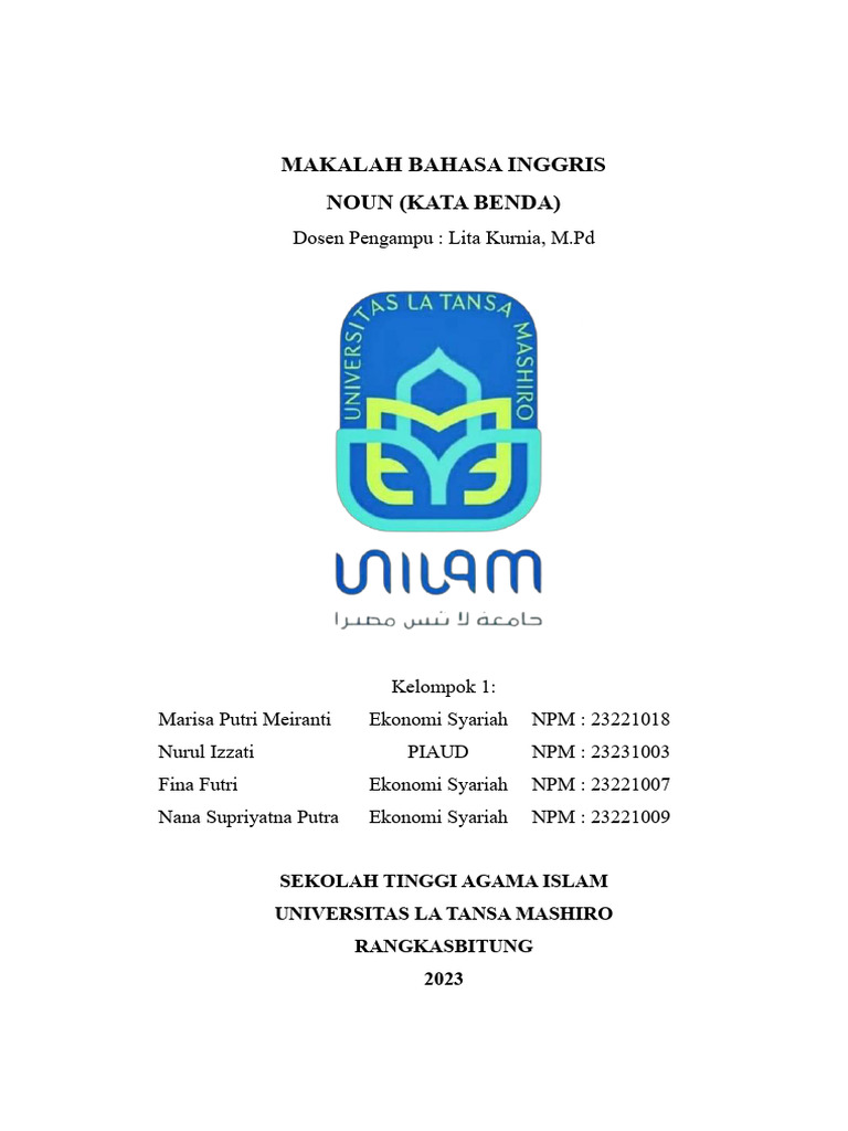 Nouns Makalah Bahasa Inggris | PDF