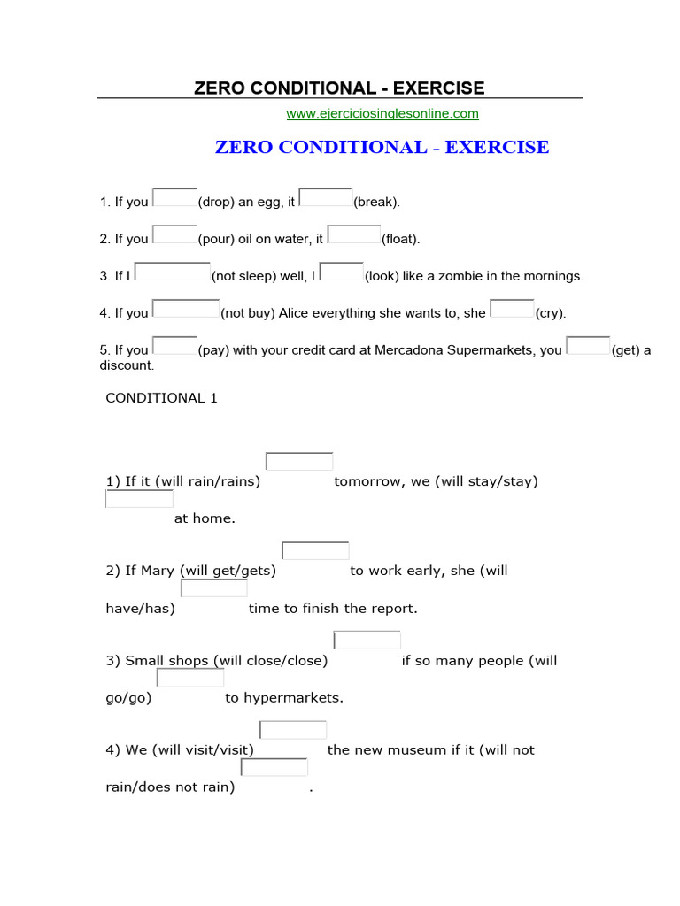 Zero First Conditional | PDF