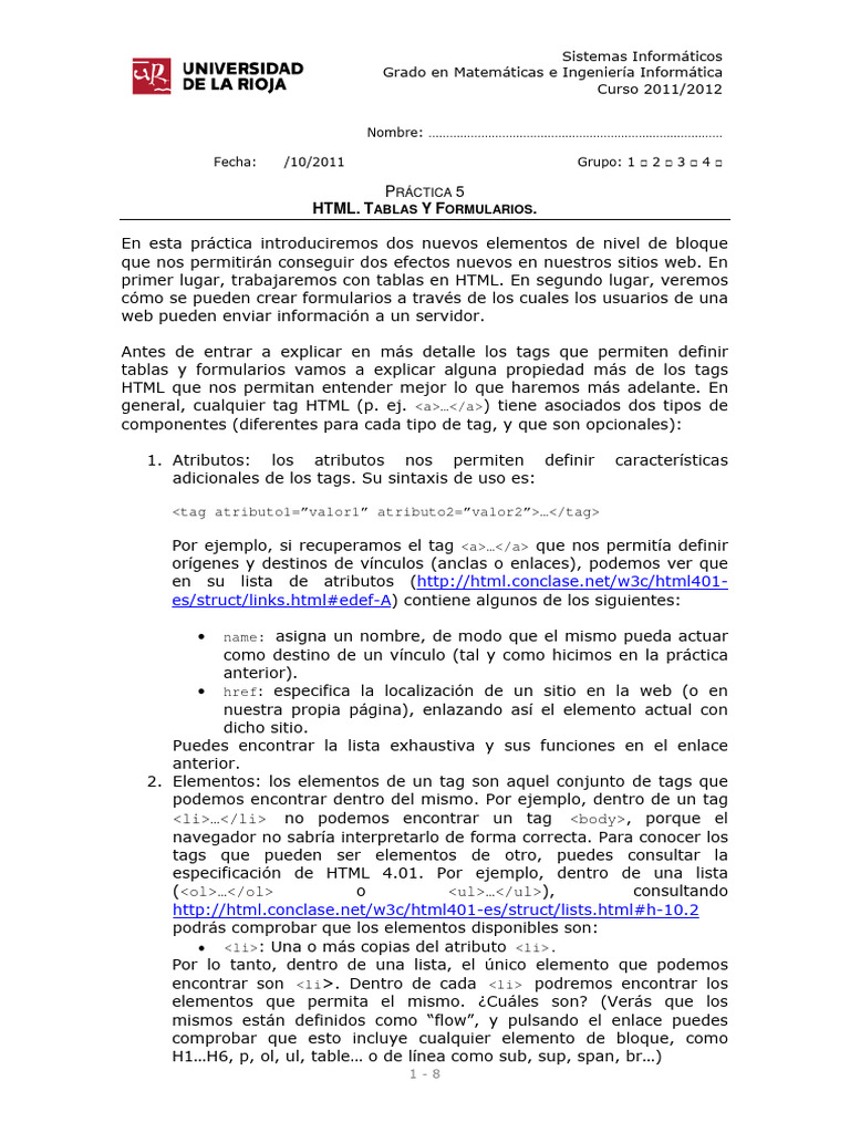 Practica 05 | PDF | HTML | Redes
