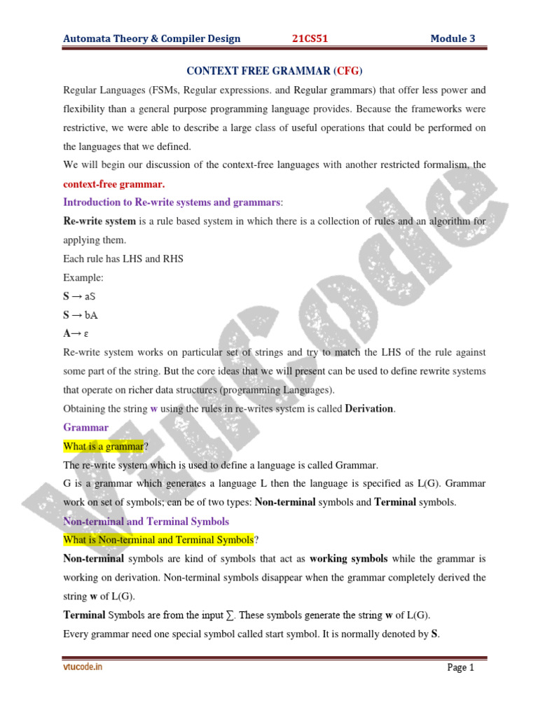 @vtucode - in Module 3 2021 Scheme | PDF | Grammar | Metalogic @vtucode - in Module 3 2021 Scheme | PDF | Grammar | Metalogic