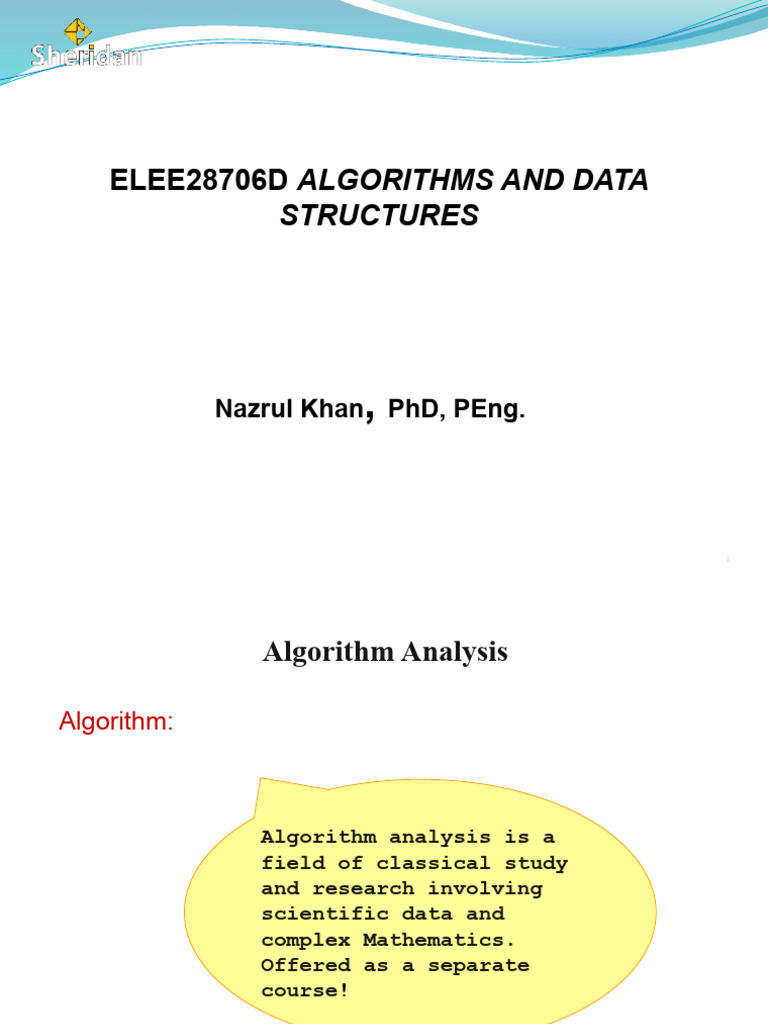 ELEE28706D AlgorithmAnalysis S3 | PDF | Algorithms | Method (Computer Programming)