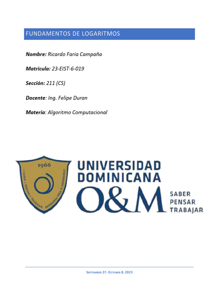 Algoritmo Computacional Fundamentos - Ricardo Faria - 23-EIST-6-019 | PDF | Algoritmos ...