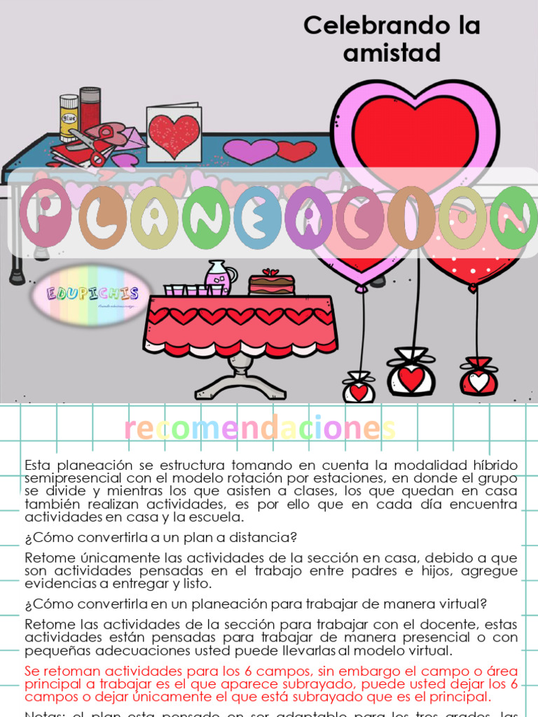 Actividades para Celebrar la Amistad | PDF | Amor