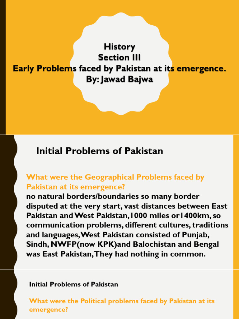 Early Problems Short Notes | Download Free PDF | Pakistan | Partition ...