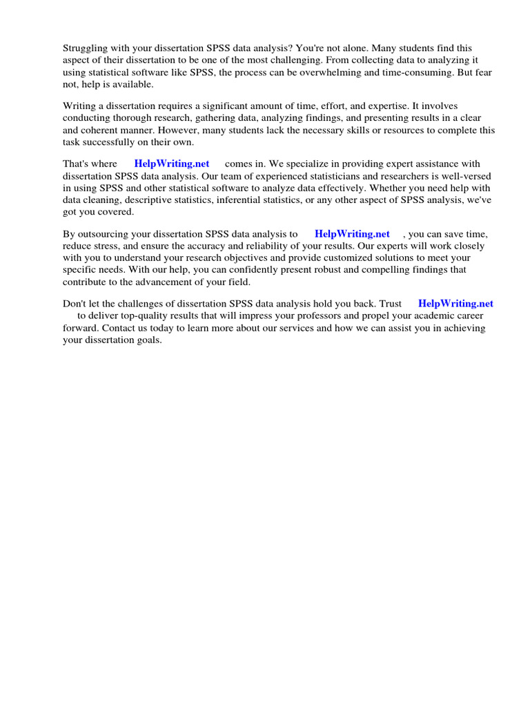 Dissertation Spss Data Analysis | PDF | Statistics | Data Analysis Dissertation Spss Data Analysis | PDF | Statistics | Data Analysis
