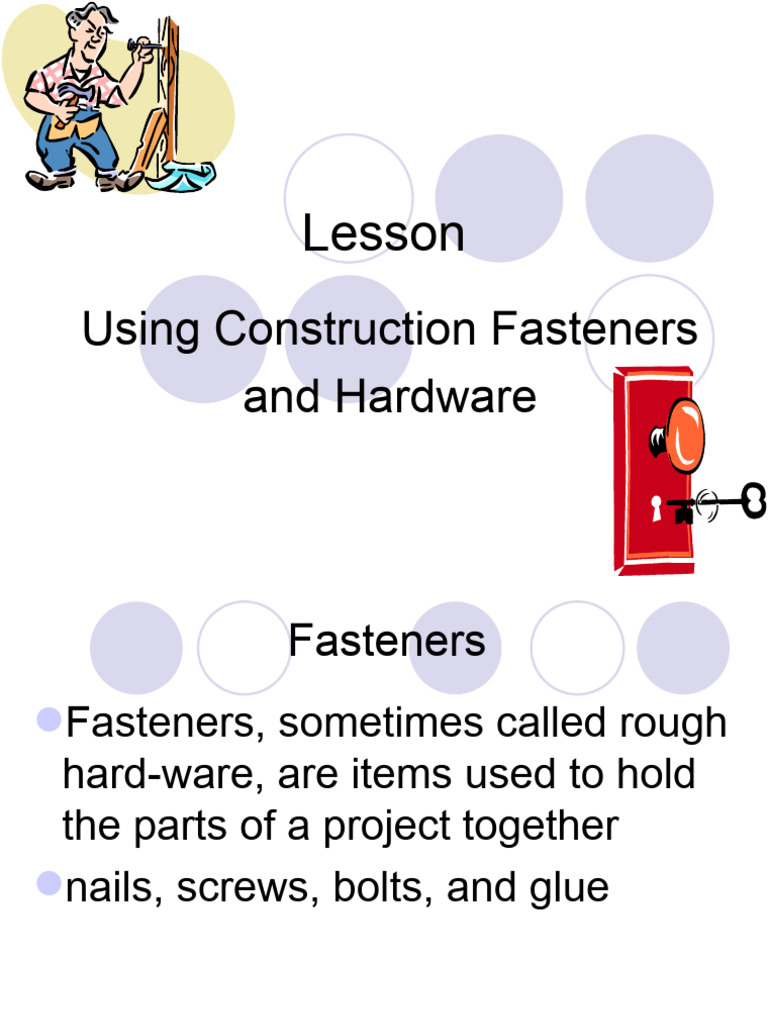 Fastners and Hardware | PDF | Screw | Manufactured Goods