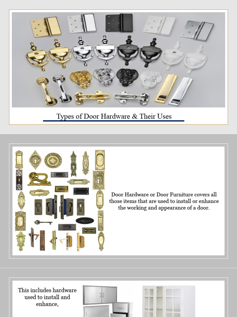 Essential Door Hardware Types Explained | PDF | Computers