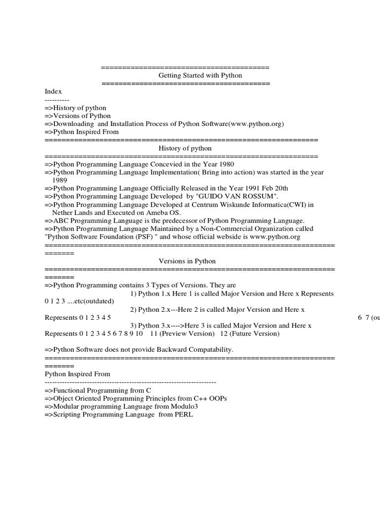 Python Summary Book | PDF | Variable (Computer Science) | Integer (Computer Science)