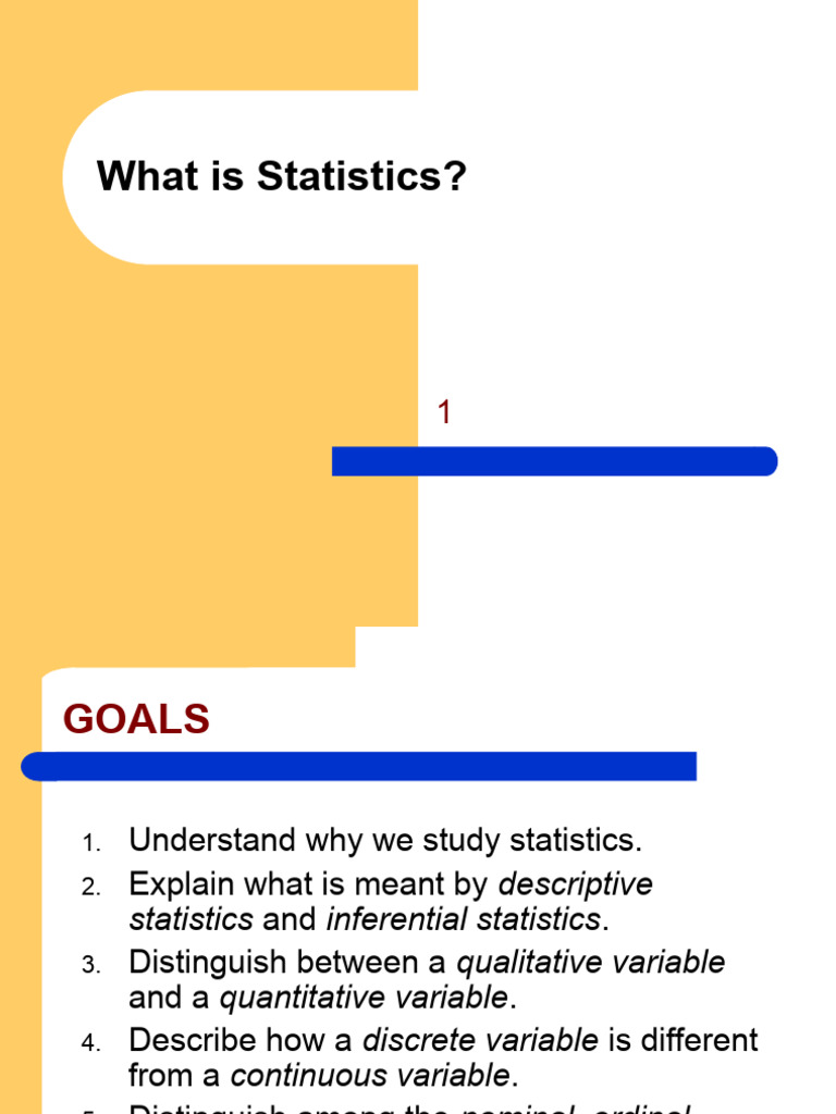 1 - What Is Statistics | Download Free PDF | Level Of Measurement ...