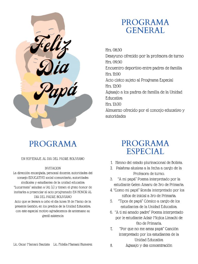 Programa Dia del Padre | PDF
