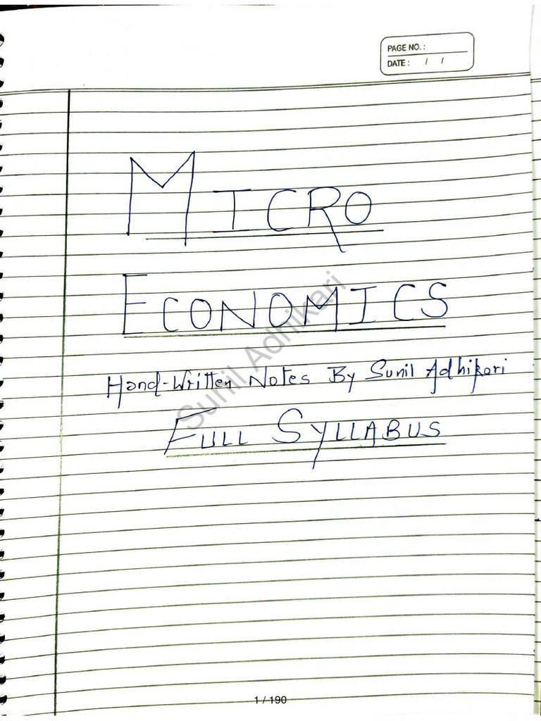 Economics Macro and Micro Notes | PDF