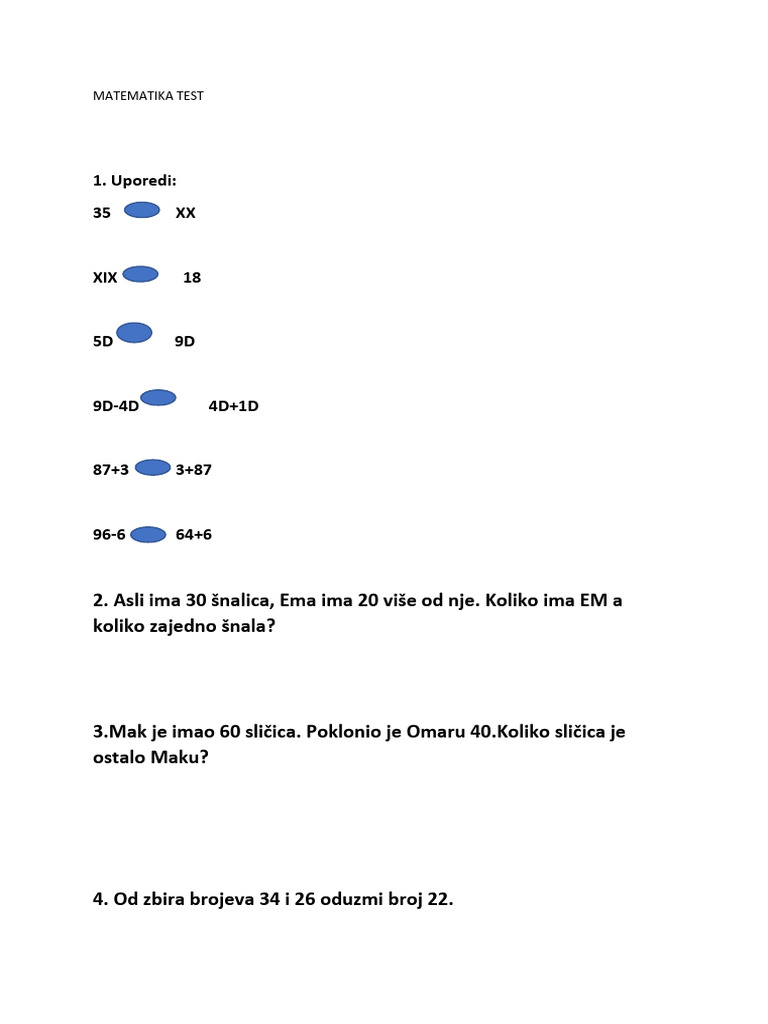 Matematika Test[20] | PDF