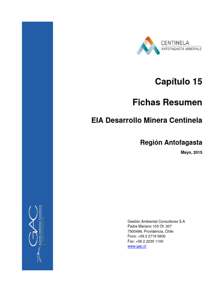 Capitulo 15 Fichas Resumen VF | PDF | Evaluación de impacto ambiental | Entorno natural