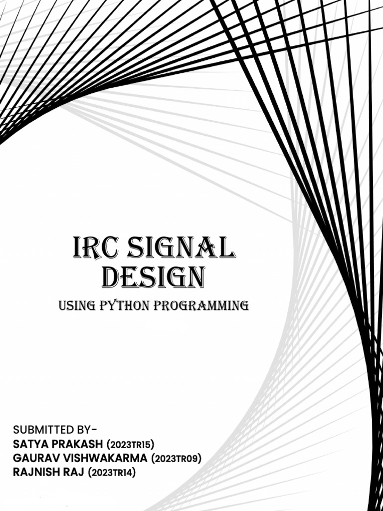 IRC SIGNAL DESIGN | PDF | Computer Programming
