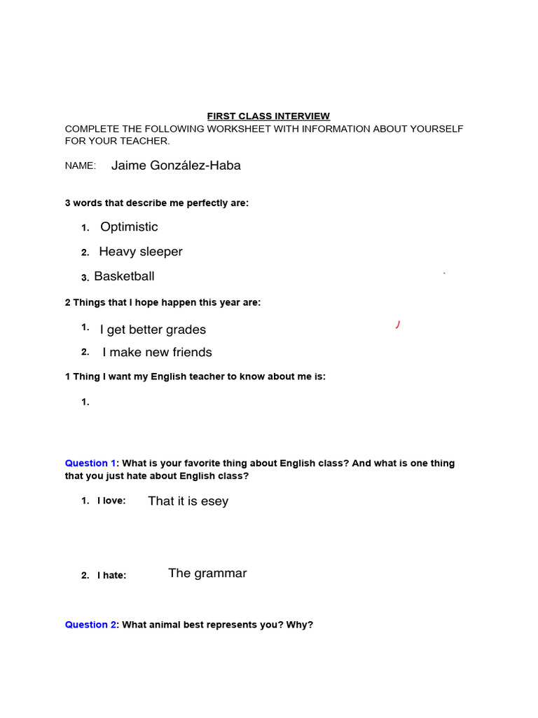 3rd ESO: Welcome Back Packet | PDF