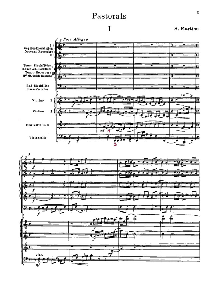 Martinu - Pastorales Score (Martinu, B.) - GRAL - Compressed | PDF