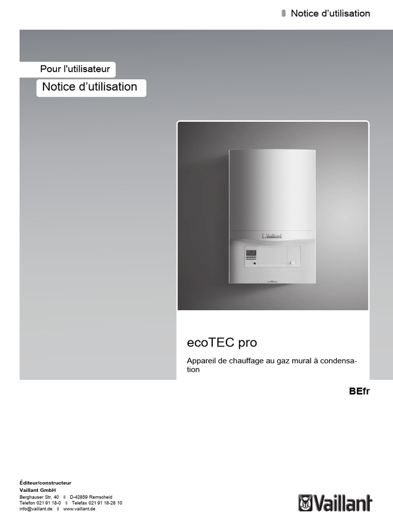 BV Ecotec Pro FR 578365 | PDF