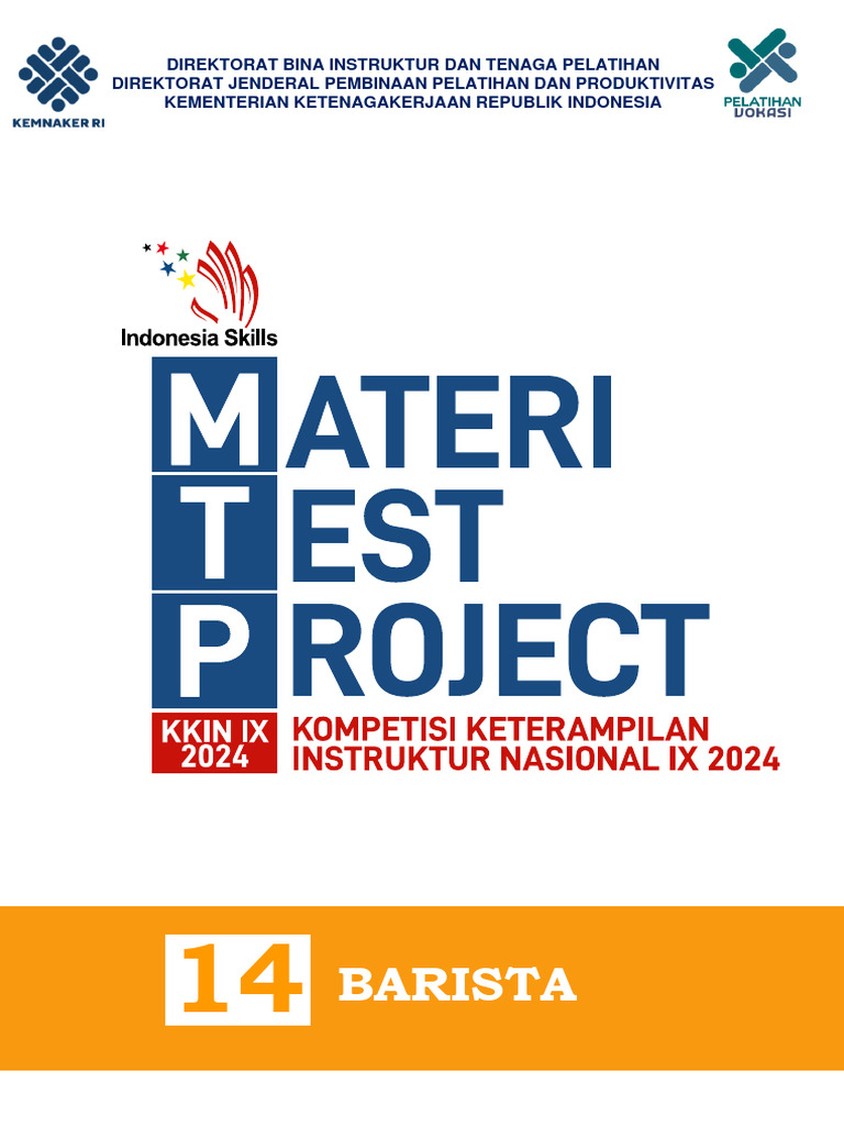 MTP Kkin Ix 2024 - Barista | PDF