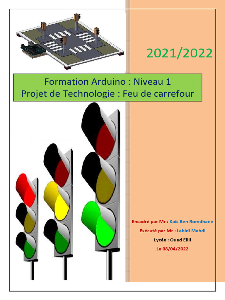 Projet Arduino : Feux de Carrefour | PDF | Feu de circulation | Arduino