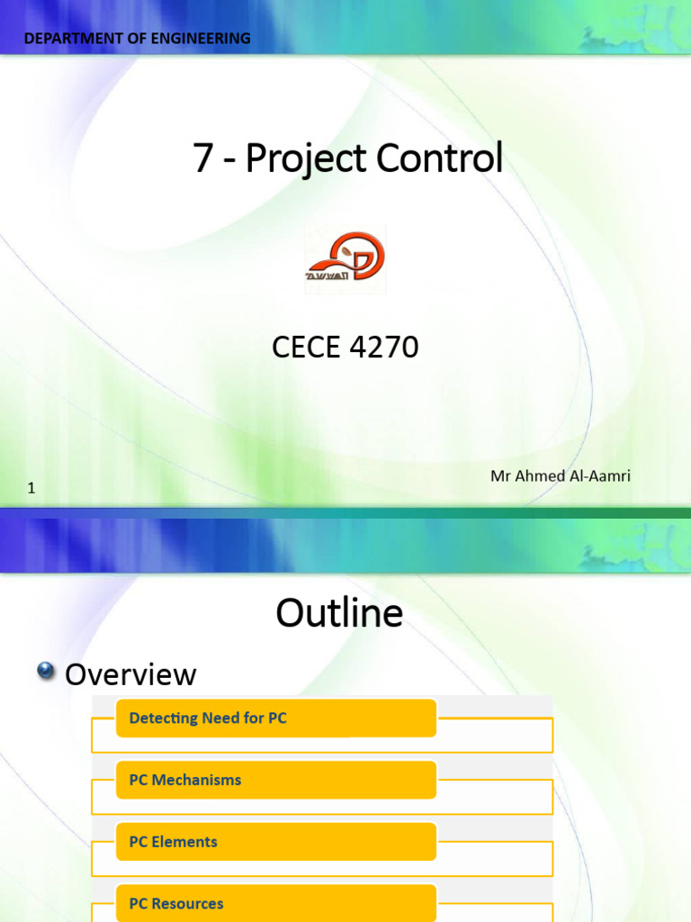 7 Project Control | PDF | Trade Off | Reliability Engineering