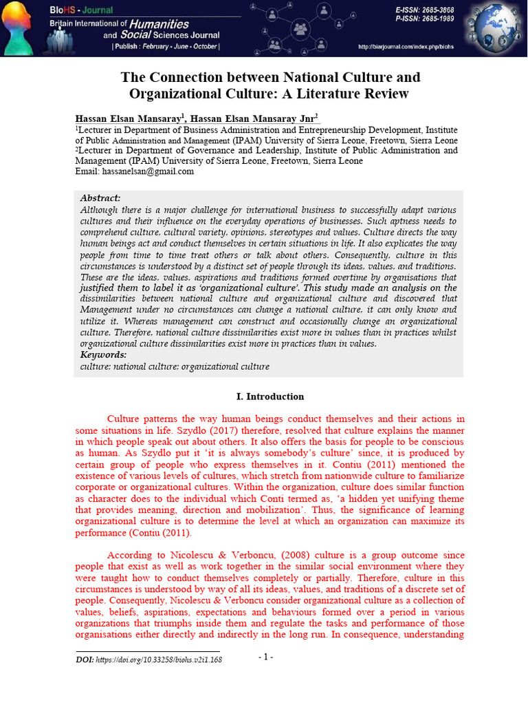 the-connection-between-national-culture-and-organizational | PDF ...