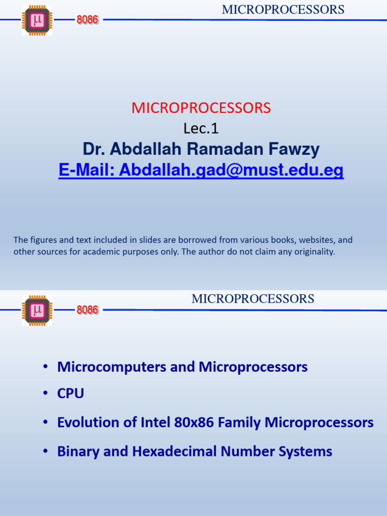 Lec - 1 Micro Must | Download Free PDF | Central Processing Unit | Computer Data Storage