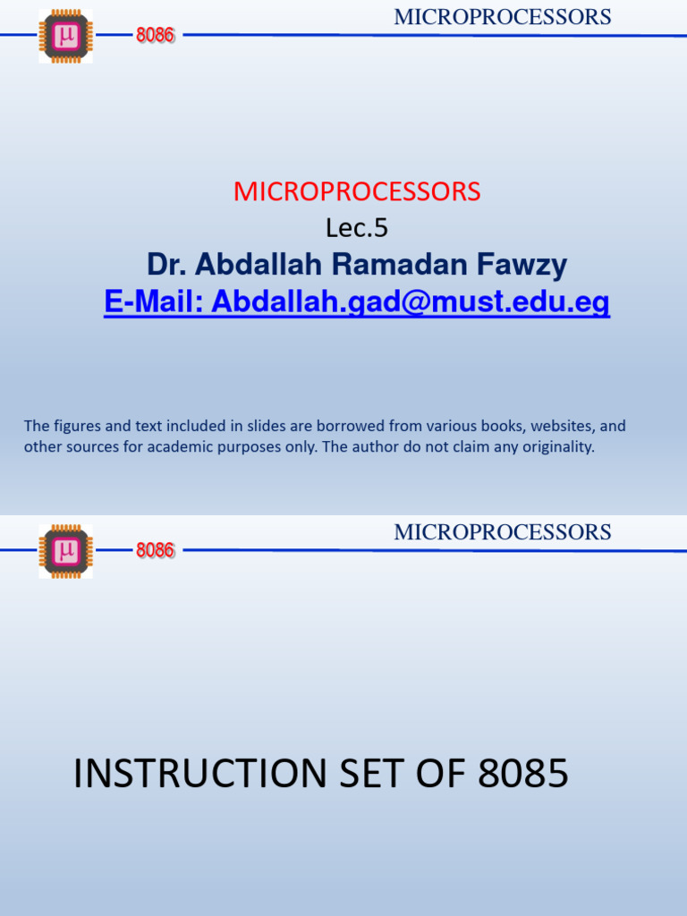 Lec - 5 Micro Must | PDF | Central Processing Unit | Computer Hardware