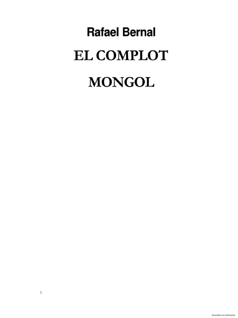 El Complot Mongol: Descarga PDF Gratis | PDF