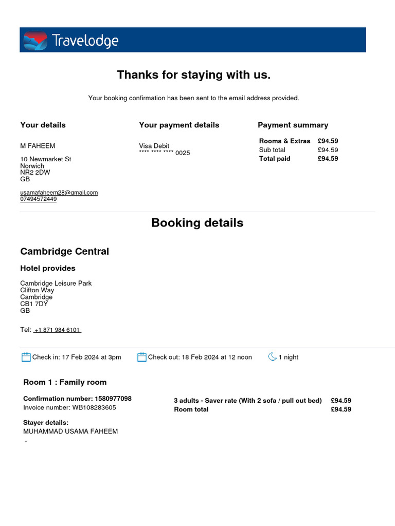 Booking | PDF