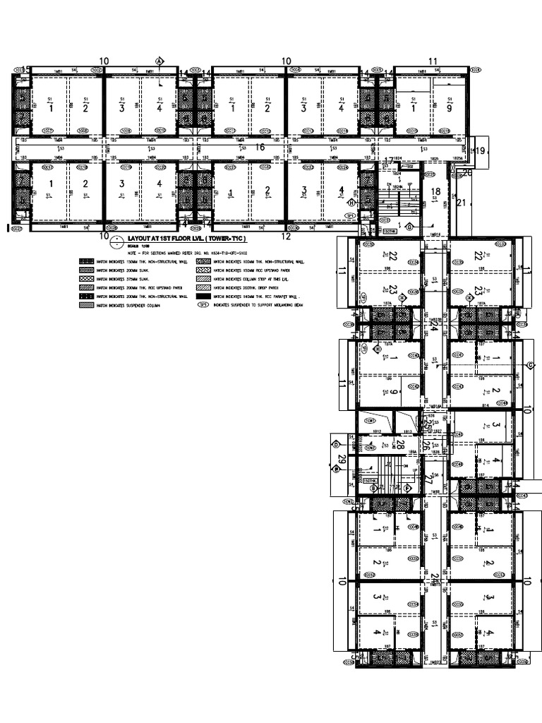 Tower t1c - Slab - 1st FLR LVL | PDF