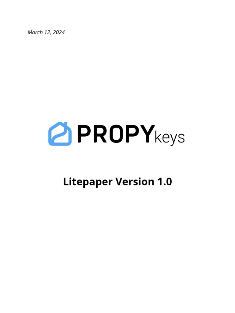 PropyKeys+Litepaper | PDF | Cryptocurrency