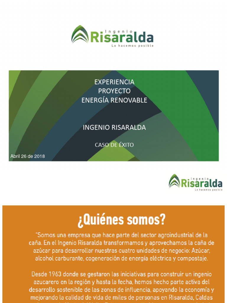 Eladio Castro Ingenio Risaralda | PDF | Cogeneración | Caña de azúcar