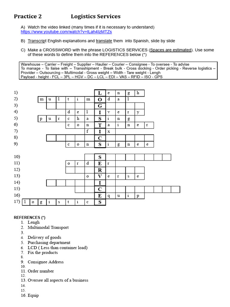 Practical Work 2 | PDF | Logistics | Cargo