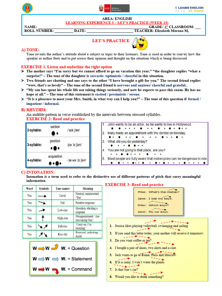 Understanding Tone, Rhythm, and Intonation | PDF | Tone (Linguistics) | Linguistics