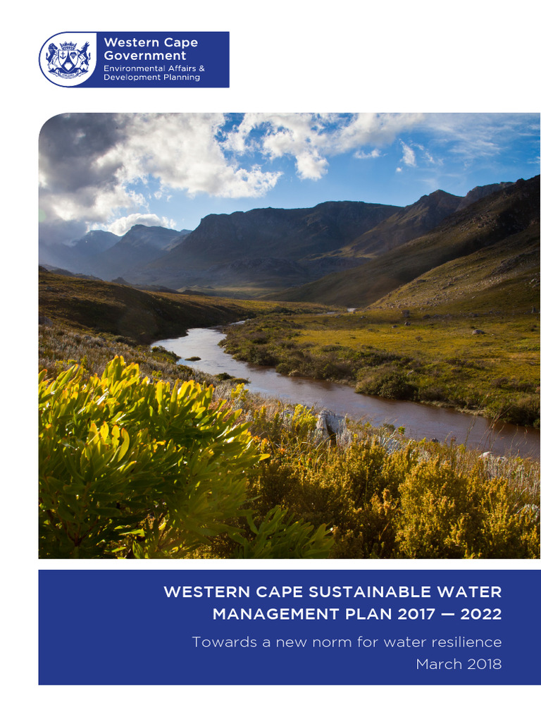 Western Cape Water Management Plan 2022 | PDF | Sustainability | Governance