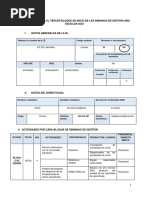 Hoja de Ruta - Semana de Gestión 2025 | PDF | Aprendizaje