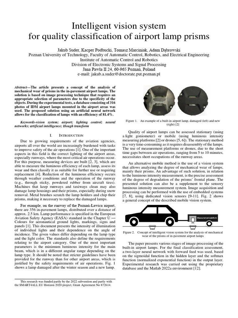 Intelligent Vision System Quality Class Airport Lamp Prisms Corrected ...