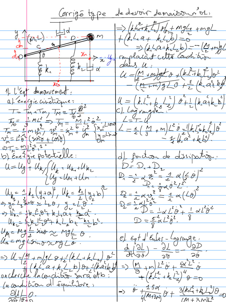 Corrigé De Devoir De Maison N1 Pdf